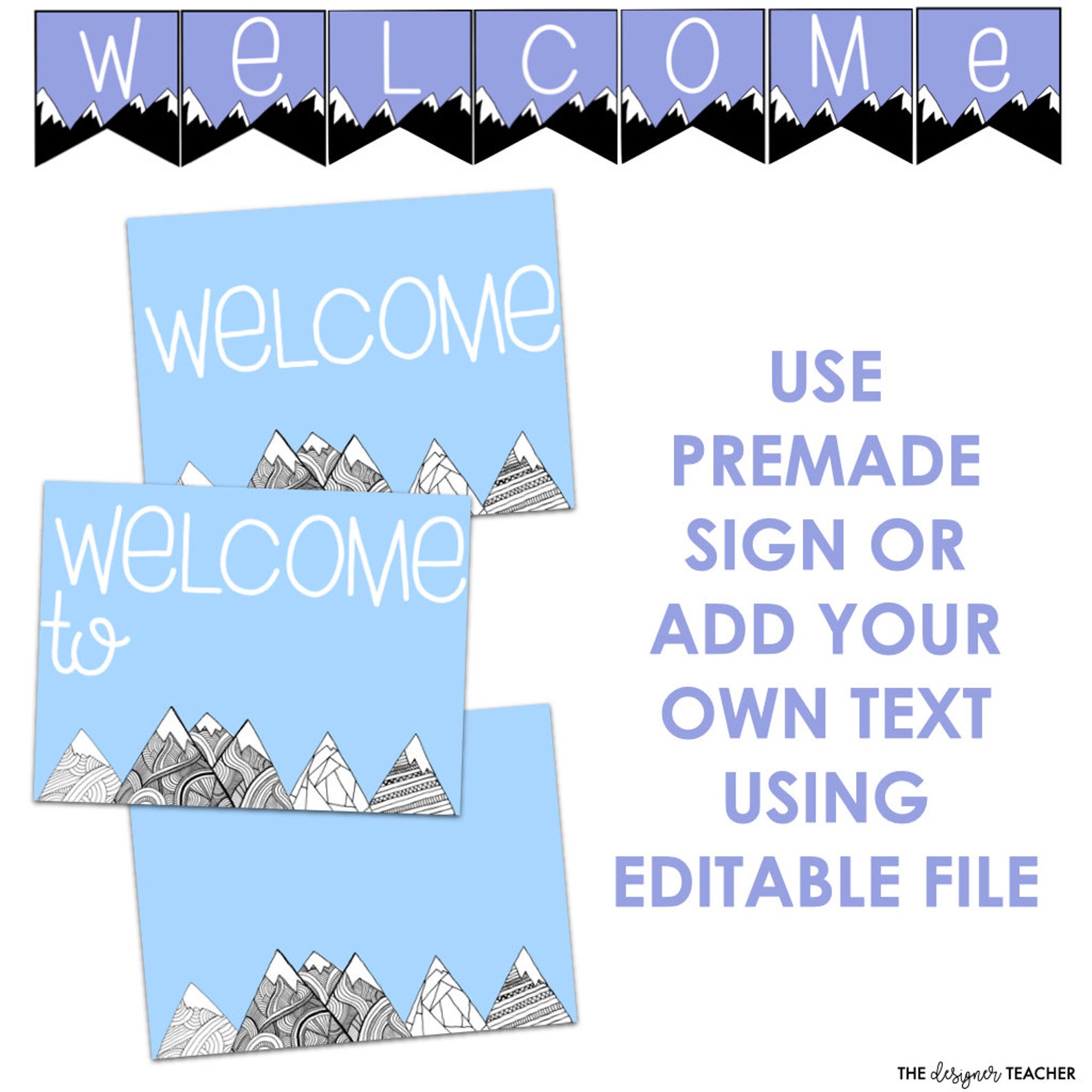 Mountain Theme Back to School Classroom Door Decor & Bulletin Board - Etsy