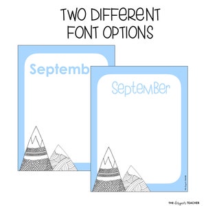 Editable Birthday Display With Mountain Theme - Etsy