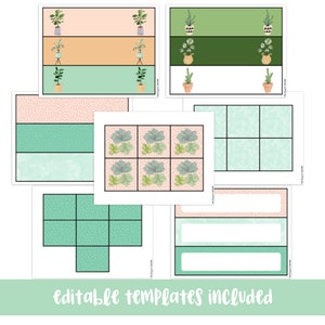 Editable Classroom Calendar Kit | Plant Nature Theme Pretty Pastel ...