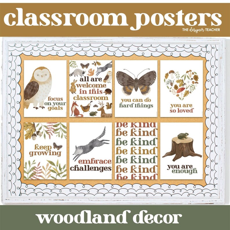 Inspirational Growth Mindset Inclusive Boho Woodland Classroom - Etsy