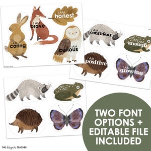 Woodland Theme Affirmation Station Mirror Display Forest Classroom ...