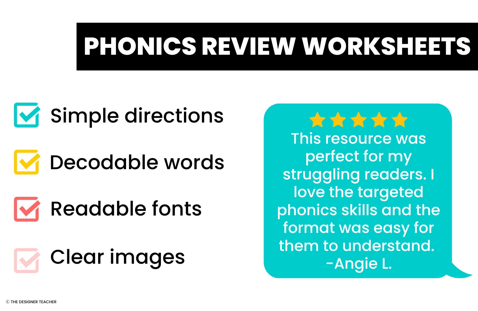 Beginning Phonics Review 25 Worksheets for CVC Words, Digraphs, Blends ...