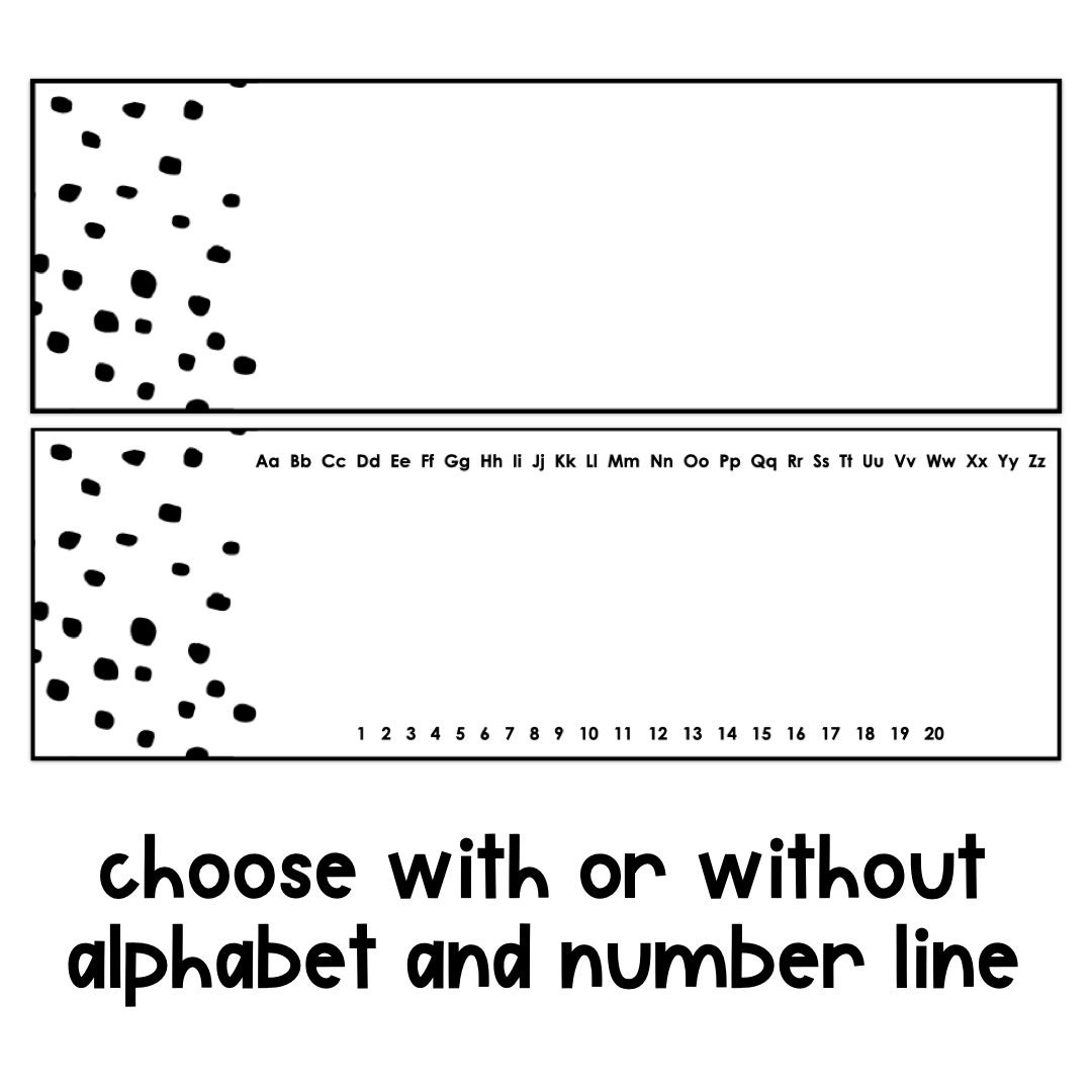 Editable Classroom Desk Name Plates Student Name Tags With Black ...