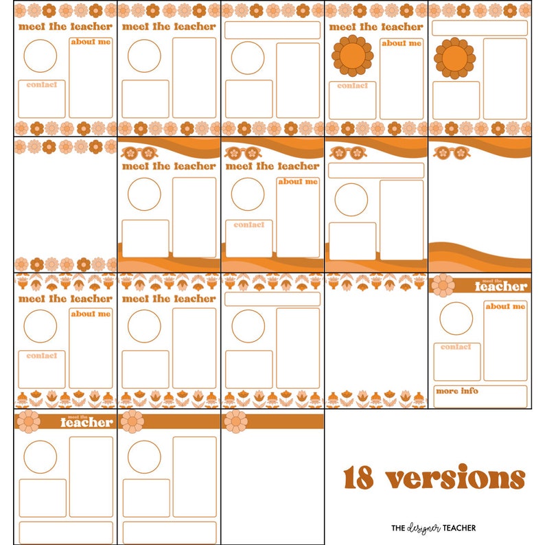 Editable Sunny Boho Retro Back to School Meet the Teacher Template ...