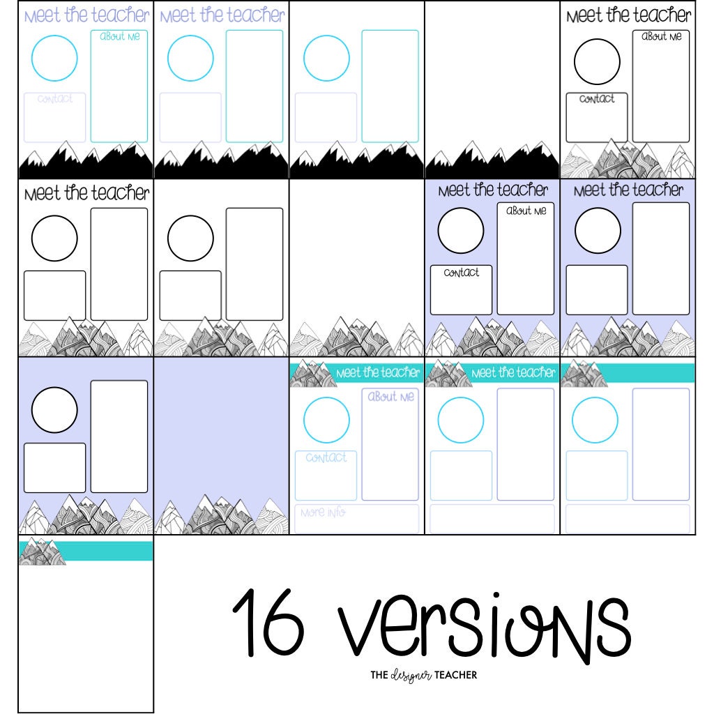 Mountain Theme Editable Meet the Teacher Template Mountain Classroom ...