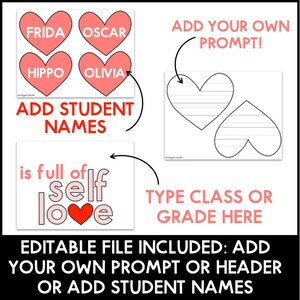 Self Love Bulletin Board Activity and Heart Craft • Valentine's Day ...