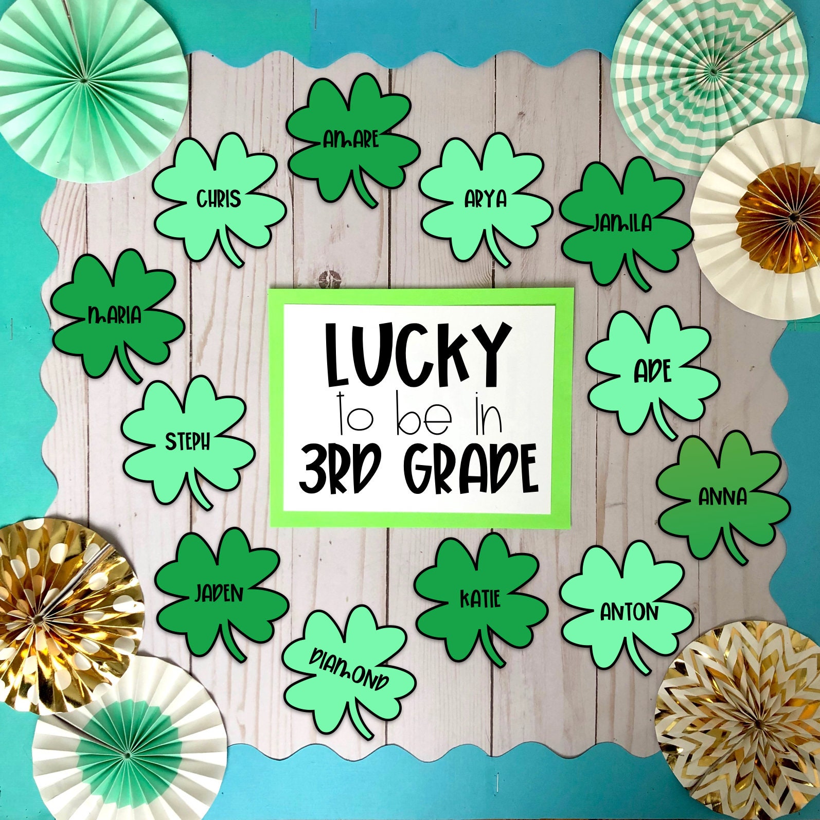 St. Patrick's Day Bulletin Board March Spring Bulletin Board Kit With ...
