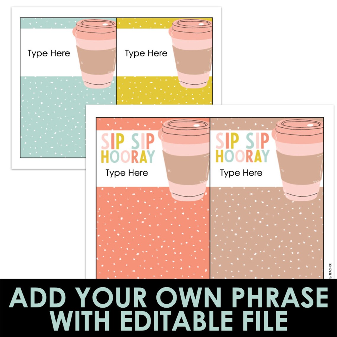 Coffee Shop Gift Card Holder • Sip Sip Hooray Thank You Gift for ...