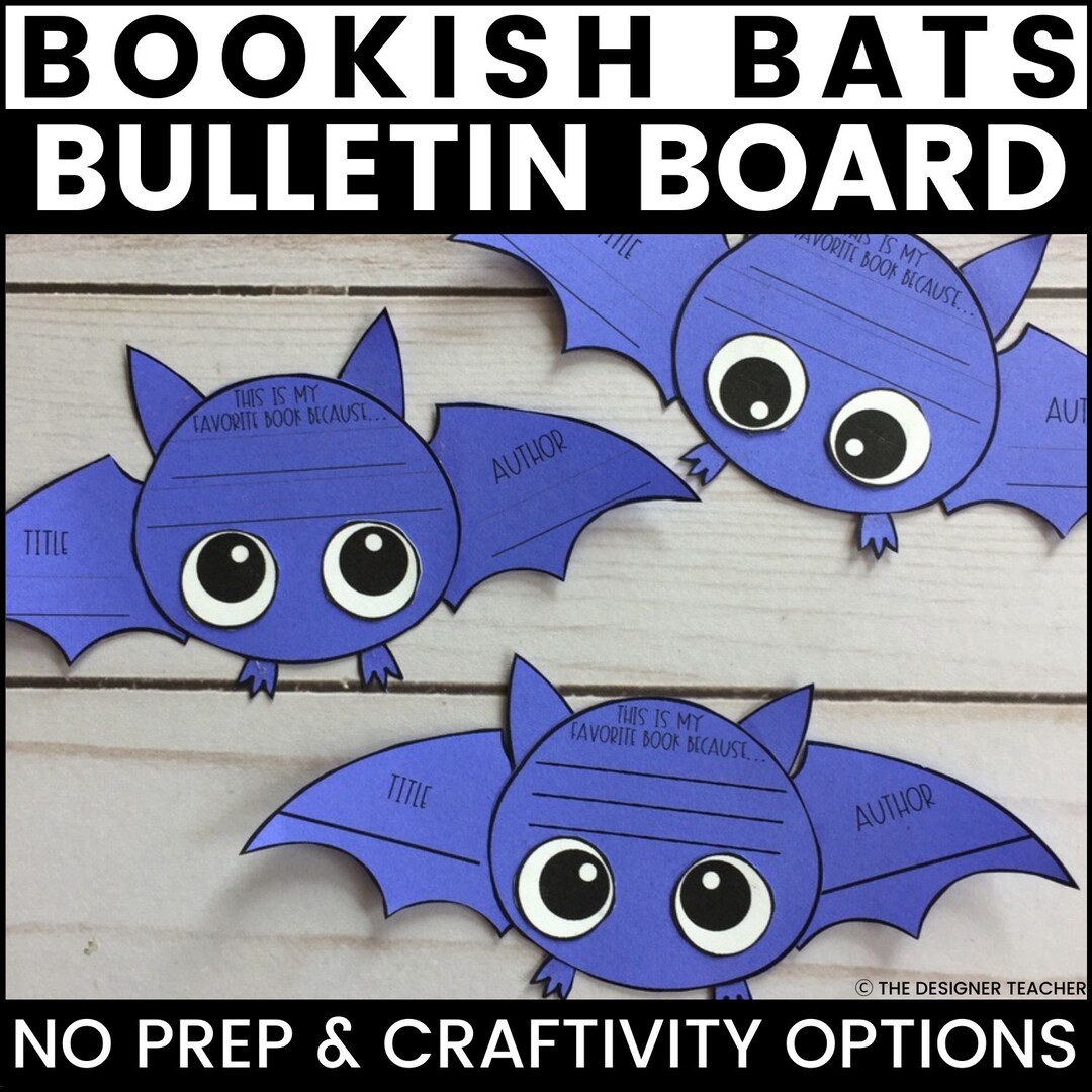 October Halloween Fall Bulletin Board Kit Ideas and Bat Craft Activity ...
