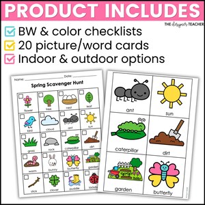 Spring Scavenger Hunt Nature Walk Indoor Outdoor Activity - Etsy