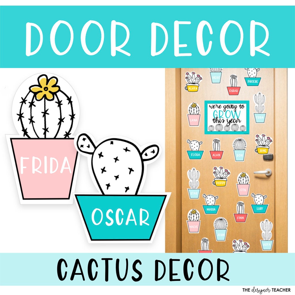 Cactus Theme Back to School Classroom Door Decor & Bulletin Board - Etsy