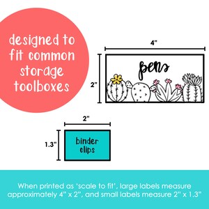 Editable Teacher Toolbox Labels With Cactus Theme | Bright Plant School ...