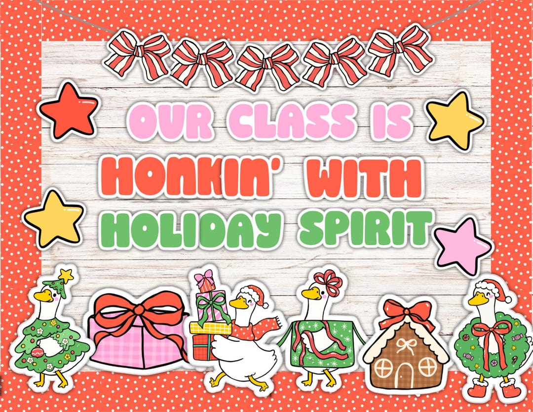Silly Goose December Christmas Winter Holiday Bulletin Board Kit ...