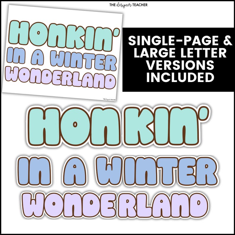 Silly Goose December January Winter Wonderland Holiday Snow Bulletin ...