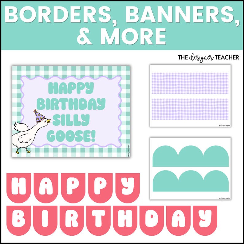 Editable Classroom Birthday Chart and Bulletin Board Display | Silly ...