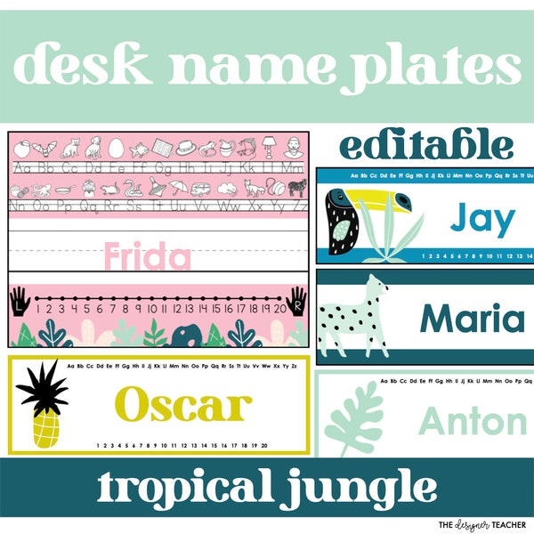 Tropical Name Tag - Etsy