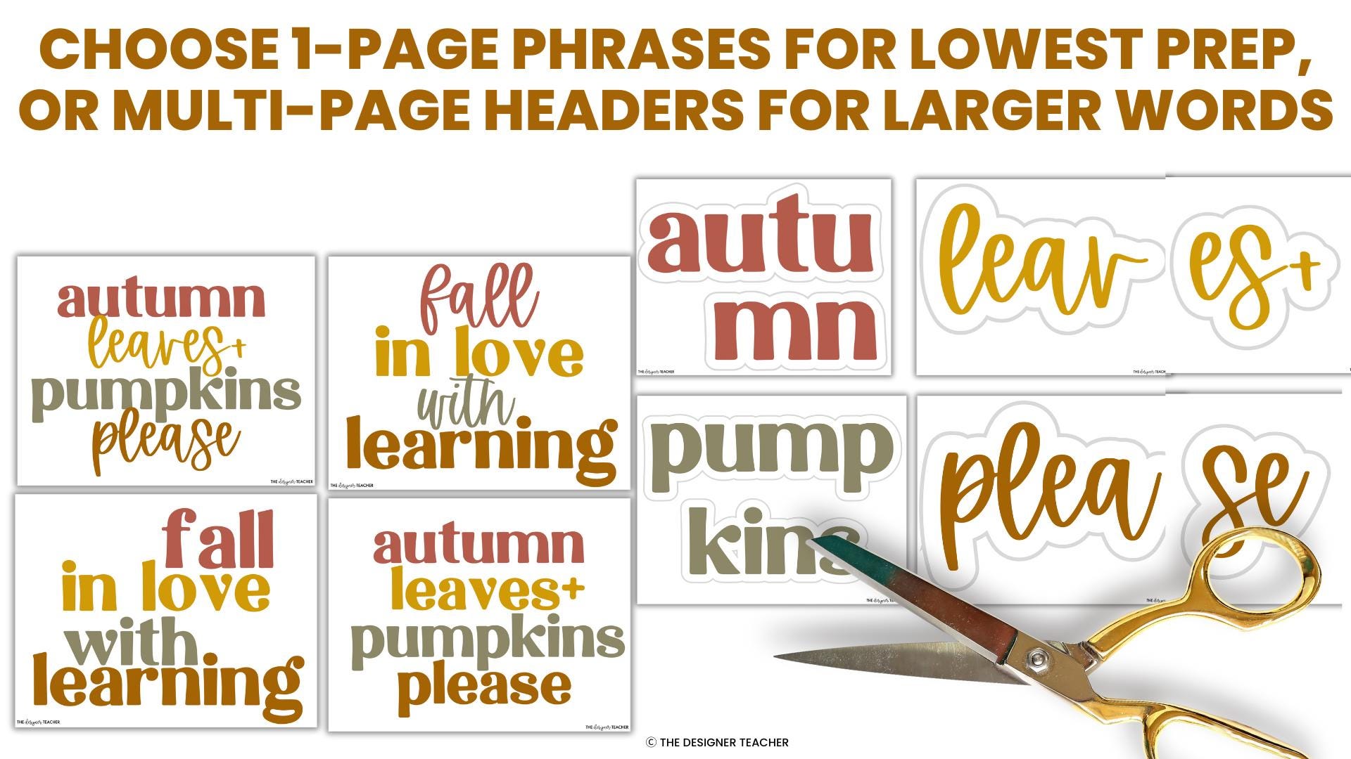 Fall Autumn September October November Bulletin Board Kit Ideas ...