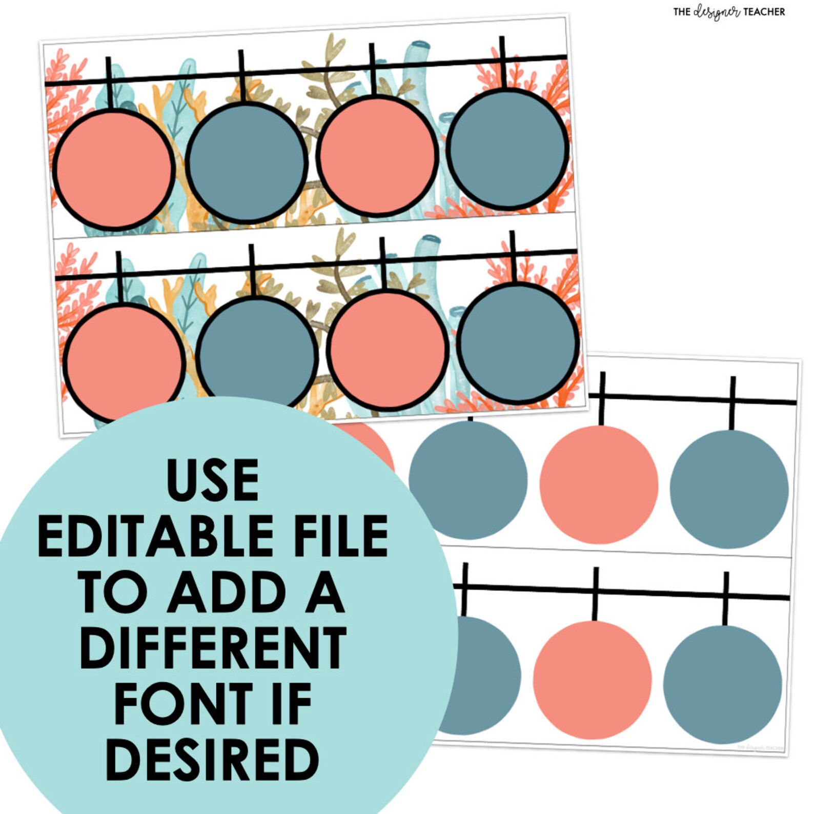 Ocean Theme Under the Sea Number Line to 100 to 120 Classroom Decor ...