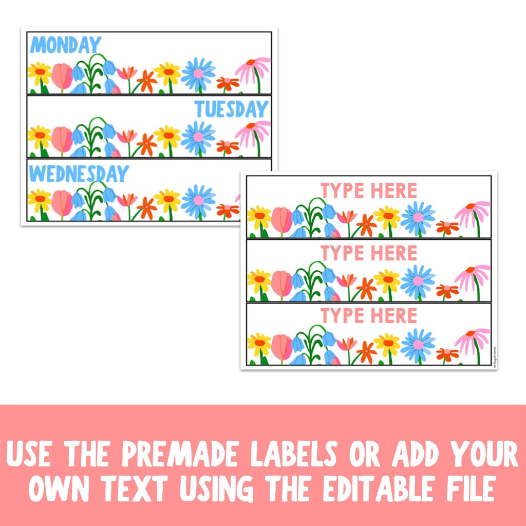 Editable Classroom Rolling Cart Labels and Organizers | Bright Garden ...