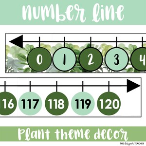 Plant Theme Number Line to 120 or 100 Classroom Decor - Etsy