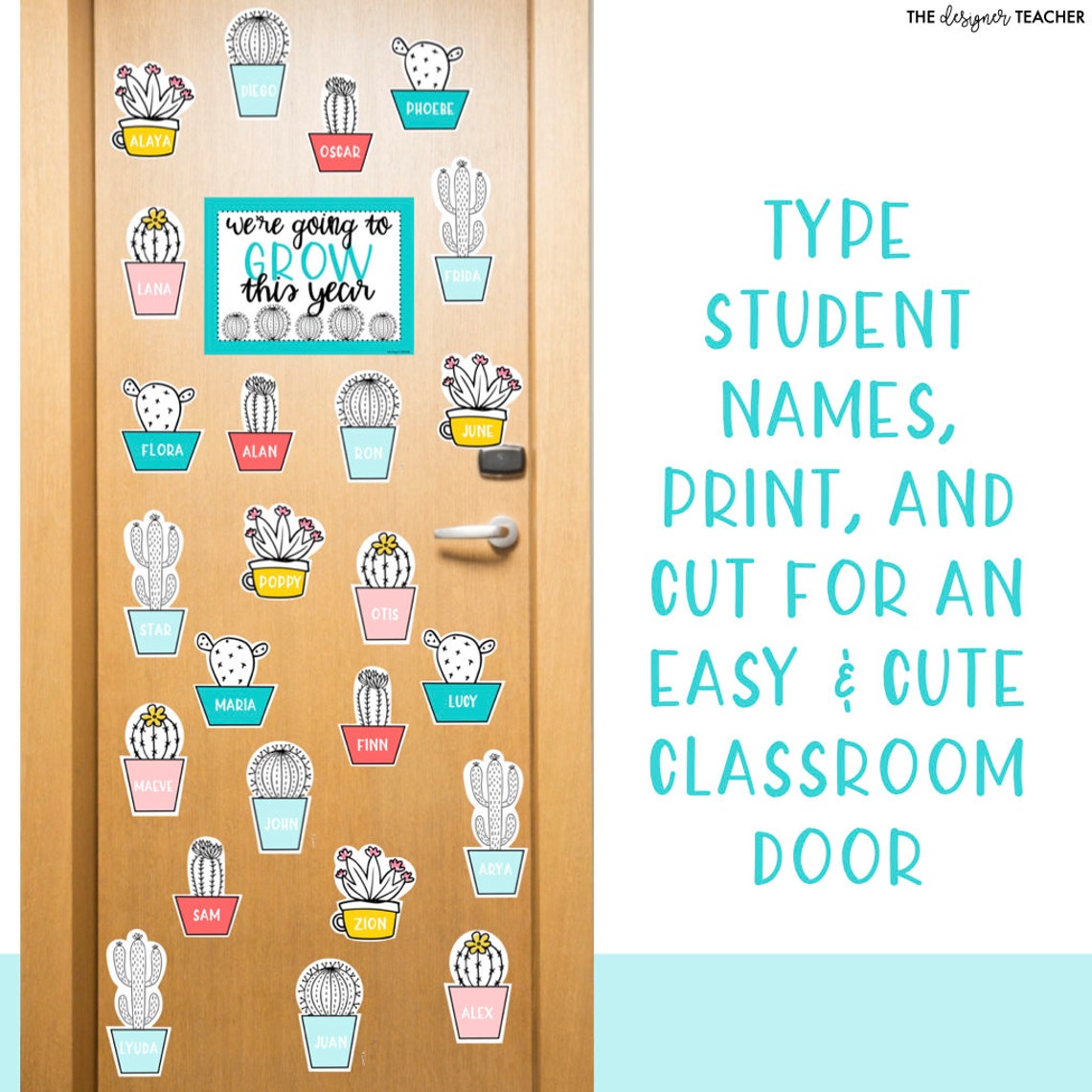 Cactus Theme Back to School Classroom Door Decor & Bulletin Board - Etsy