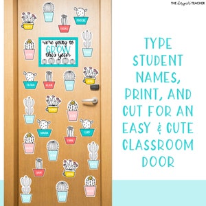 Cactus Theme Back to School Classroom Door Decor & Bulletin Board - Etsy