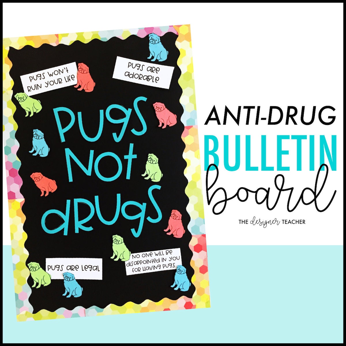 Pugs Not Drugs Bulletin Board and Anti-drug Writing Activity for Red ...