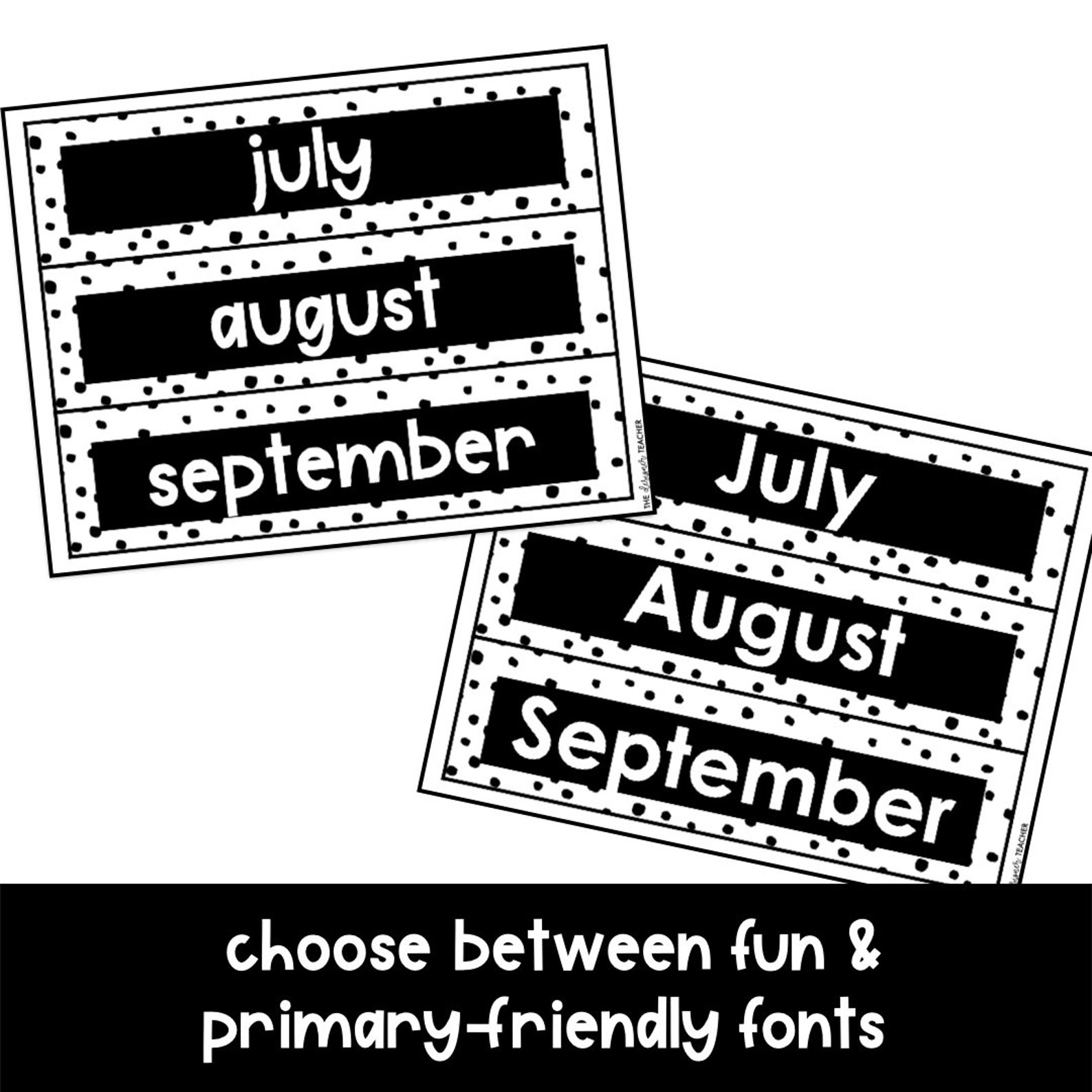 Editable Classroom Calendar Kit With Black & White Speckled Boho ...