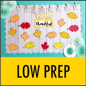 Fall Leaves November Bulletin Board Kit Ideas • Gratitude Thankfulness ...