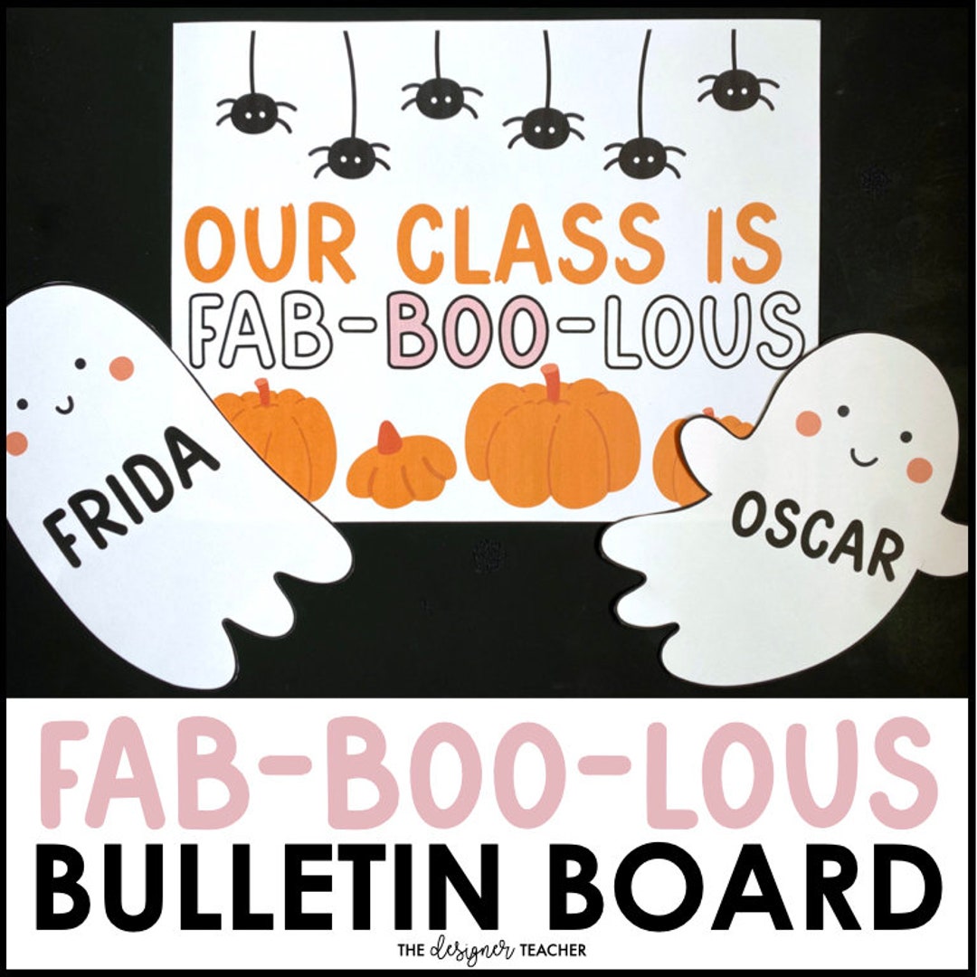 Fabboolous Ghost Craft Halloween October Fall Bulletin Board Ideas and ...