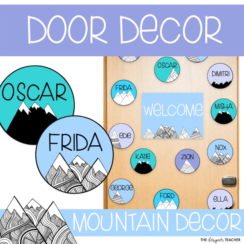 Mountain Theme Back to School Classroom Door Decor & Bulletin Board - Etsy