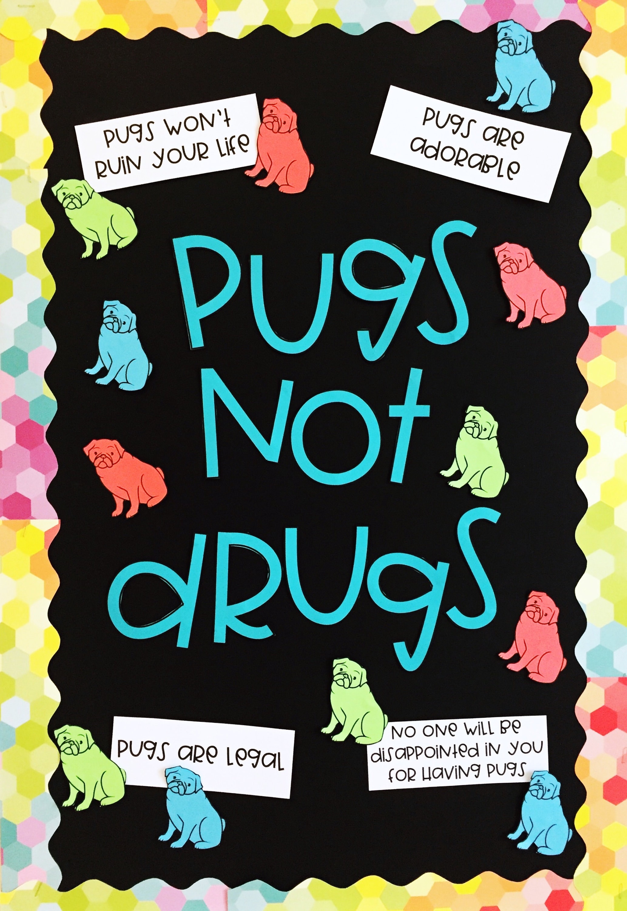 Pugs Not Drugs Bulletin Board and Anti-drug Writing Activity for Red ...
