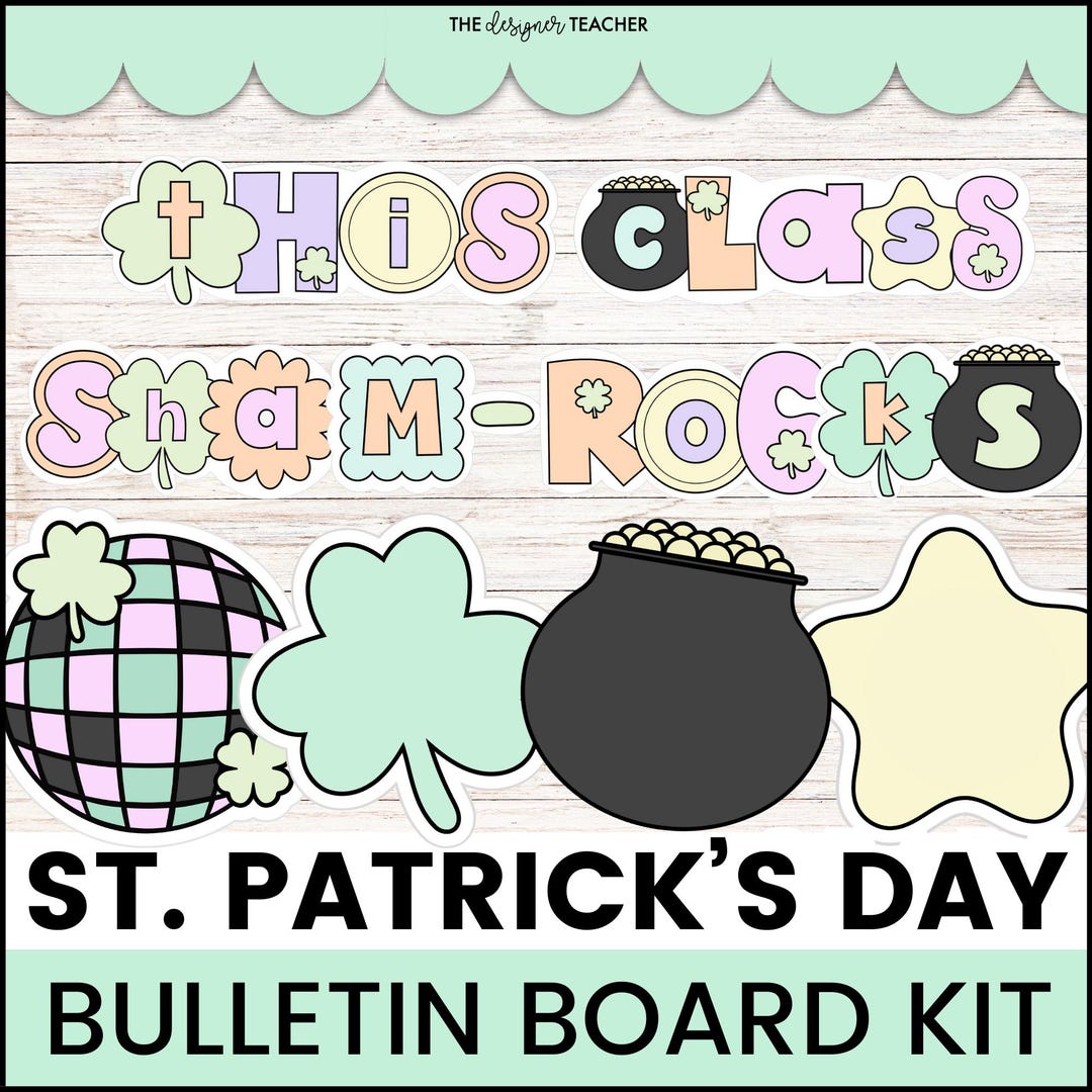 St. Patrick's March Spring Bulletin Board Kit Classroom Door Decor ...