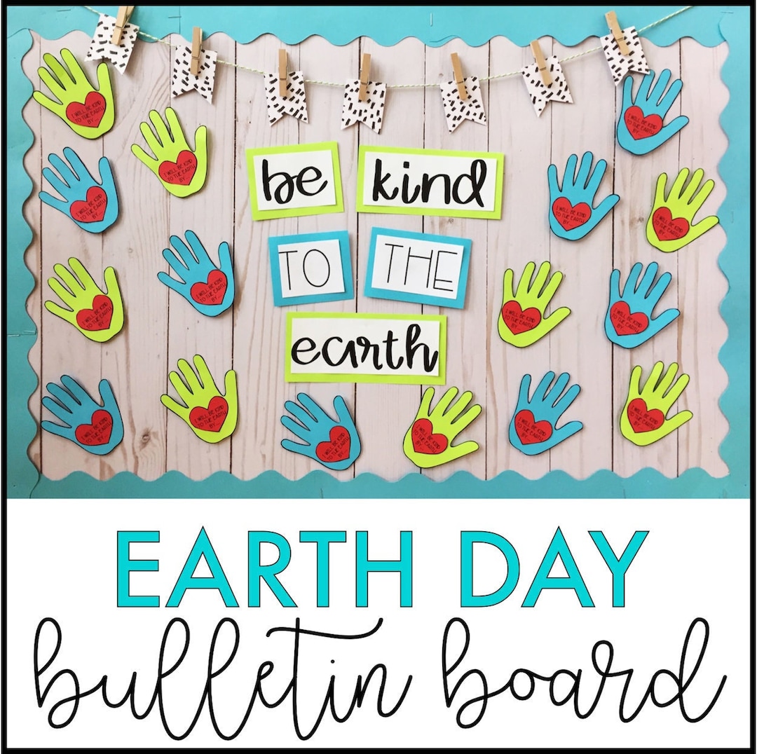 April Bulletin Board Kit & Earth Day Craft - Etsy