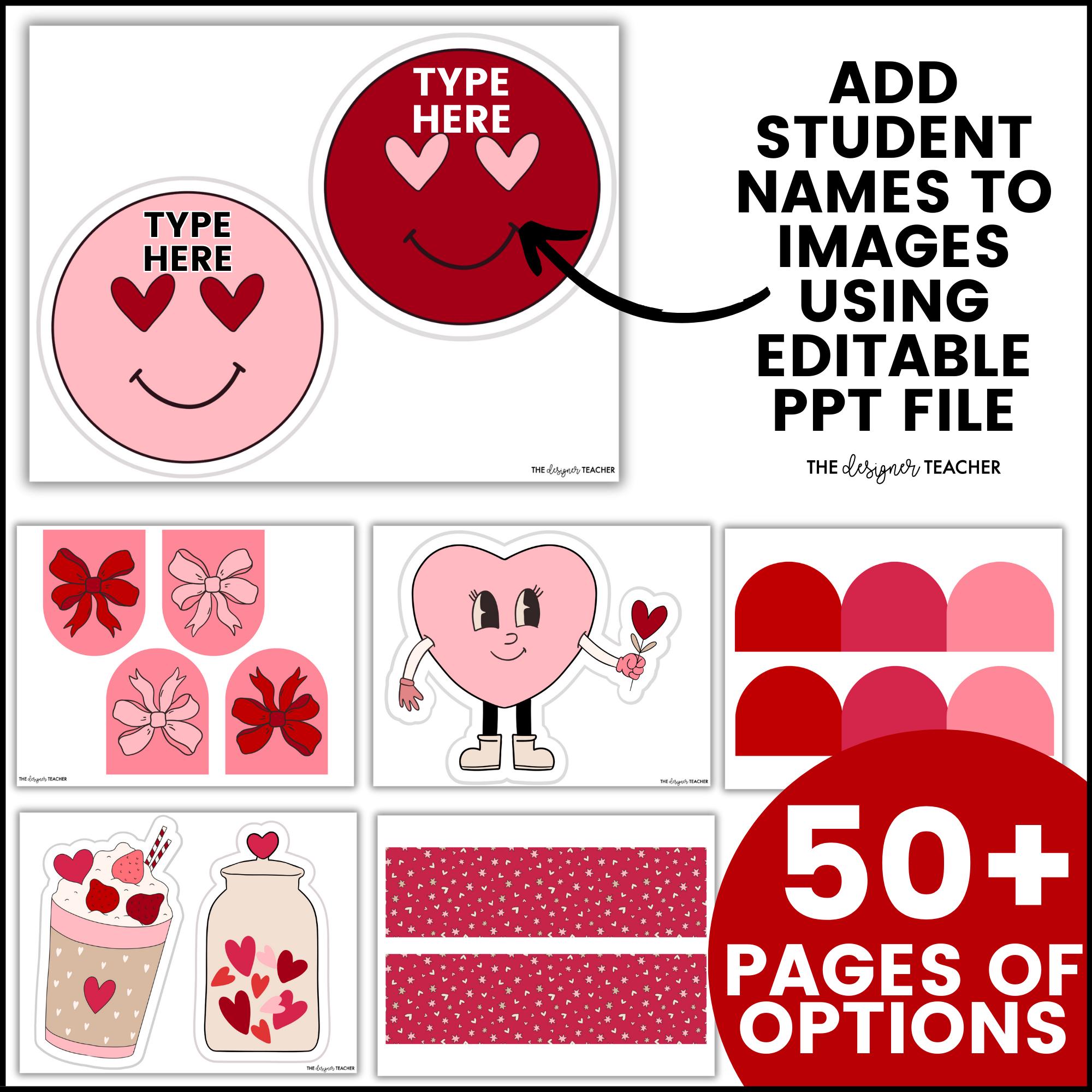 Retro Valentine's Day February Winter Bulletin Board Kit and Door Decor ...