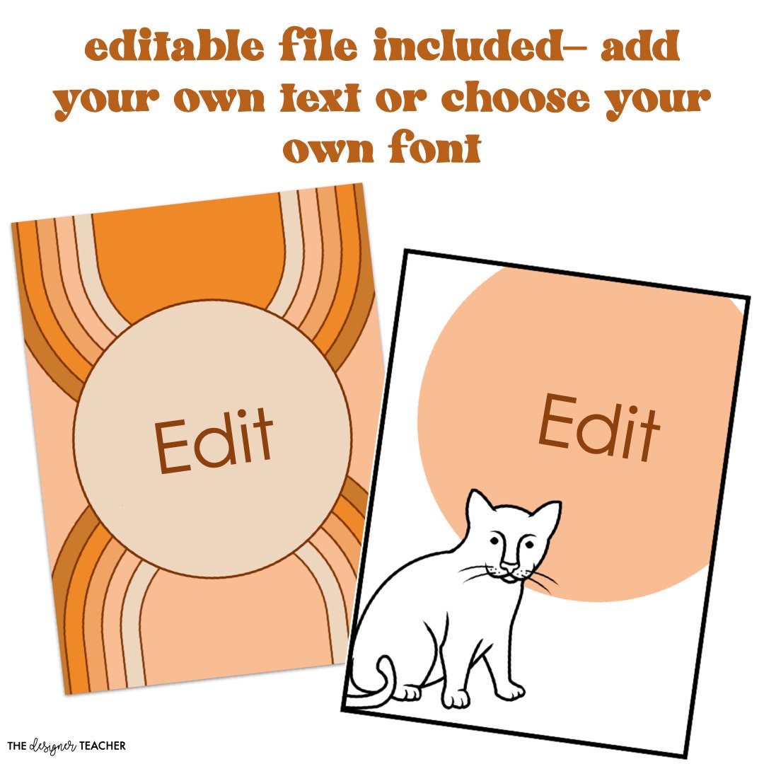 Sunny Boho Retro Groovy Theme Classroom Alphabet Posters: Print ...