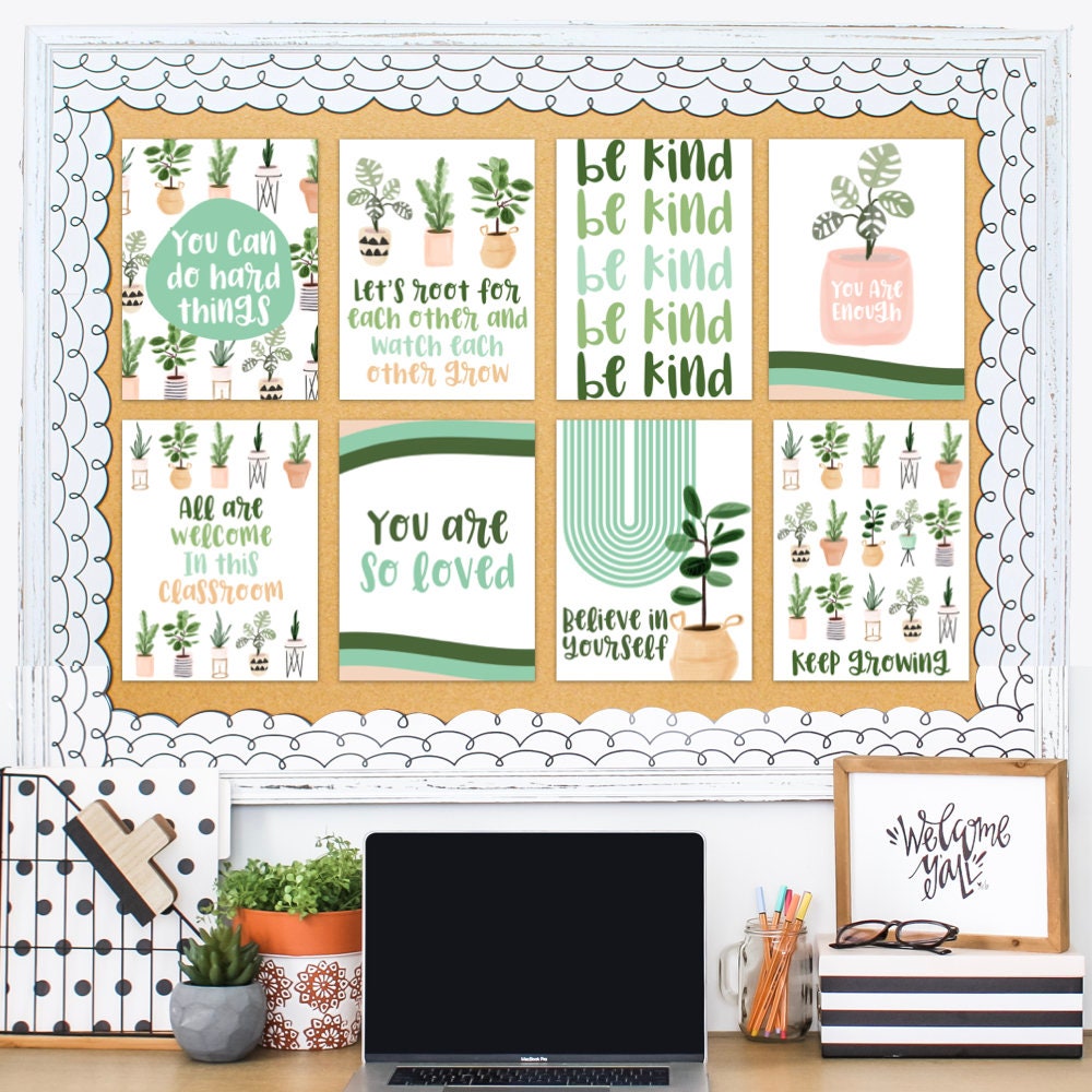 Inspirational Growth Mindset Inclusive Classroom Posters Plant Theme - Etsy