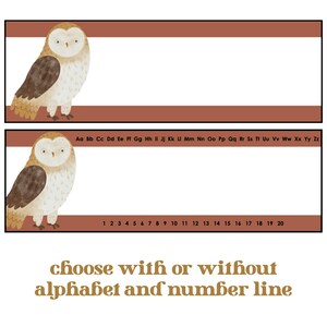 Boho Watercolor Woodland Editable Classroom Desk Name Plates - Etsy