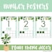 Plant Pastel Boho Theme Decor Classroom Number Posters 1–20 | 10 Frame ...