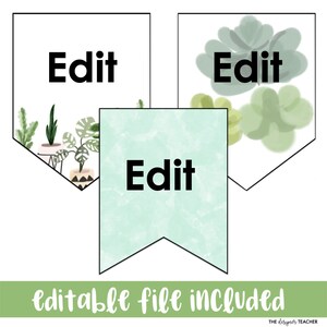 Plant Theme Editable Letter Banner Pennants - Etsy