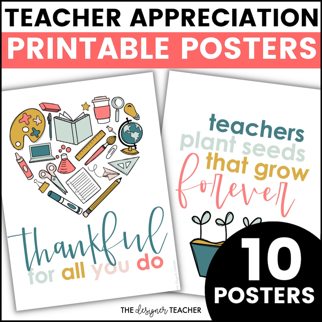 Teacher Appreciation Posters With Printable Inspirational Teaching ...