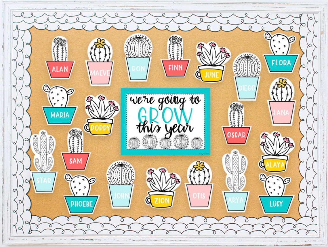 Cactus Theme Back to School Classroom Door Decor & Bulletin Board - Etsy