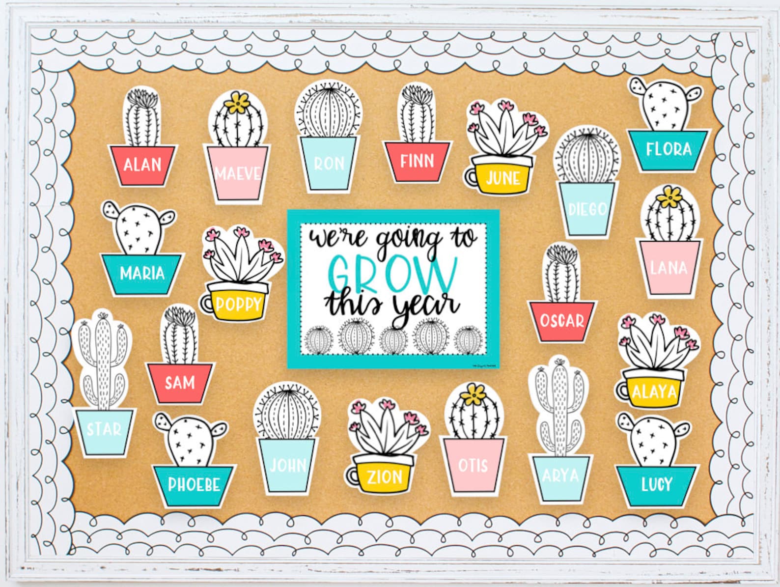 Cactus Theme Back to School Classroom Door Decor & Bulletin Board - Etsy