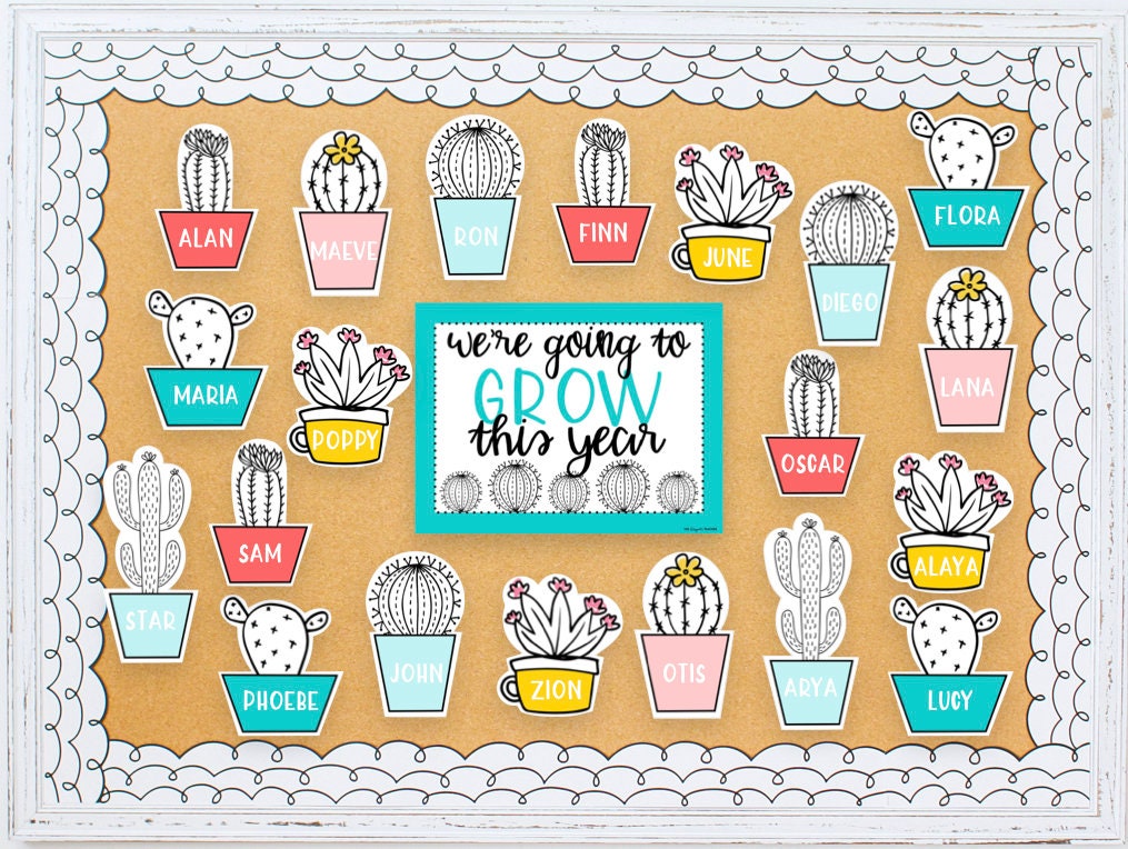 Cactus Theme Back to School Classroom Door Decor & Bulletin Board - Etsy