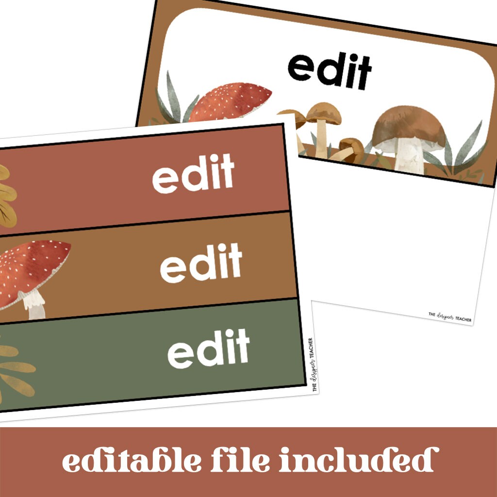 Editable Schedule Cards With Boho Watercolor Woodland Theme - Etsy