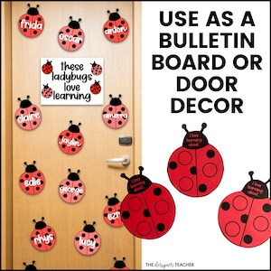 Spring March April May Ladybug Bulletin Board Craft and Door Decor - Etsy