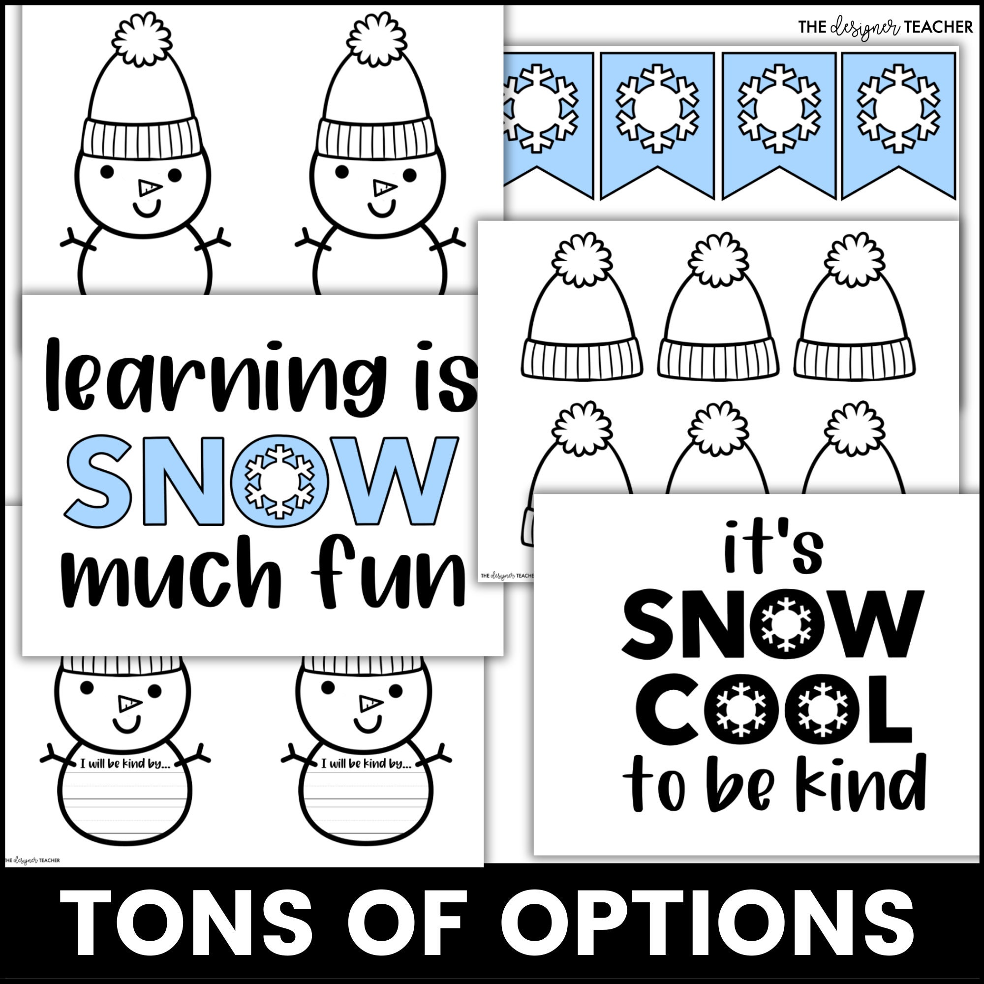 Winter Snowman Kindness Bulletin Board Craft & Door Decor - Etsy