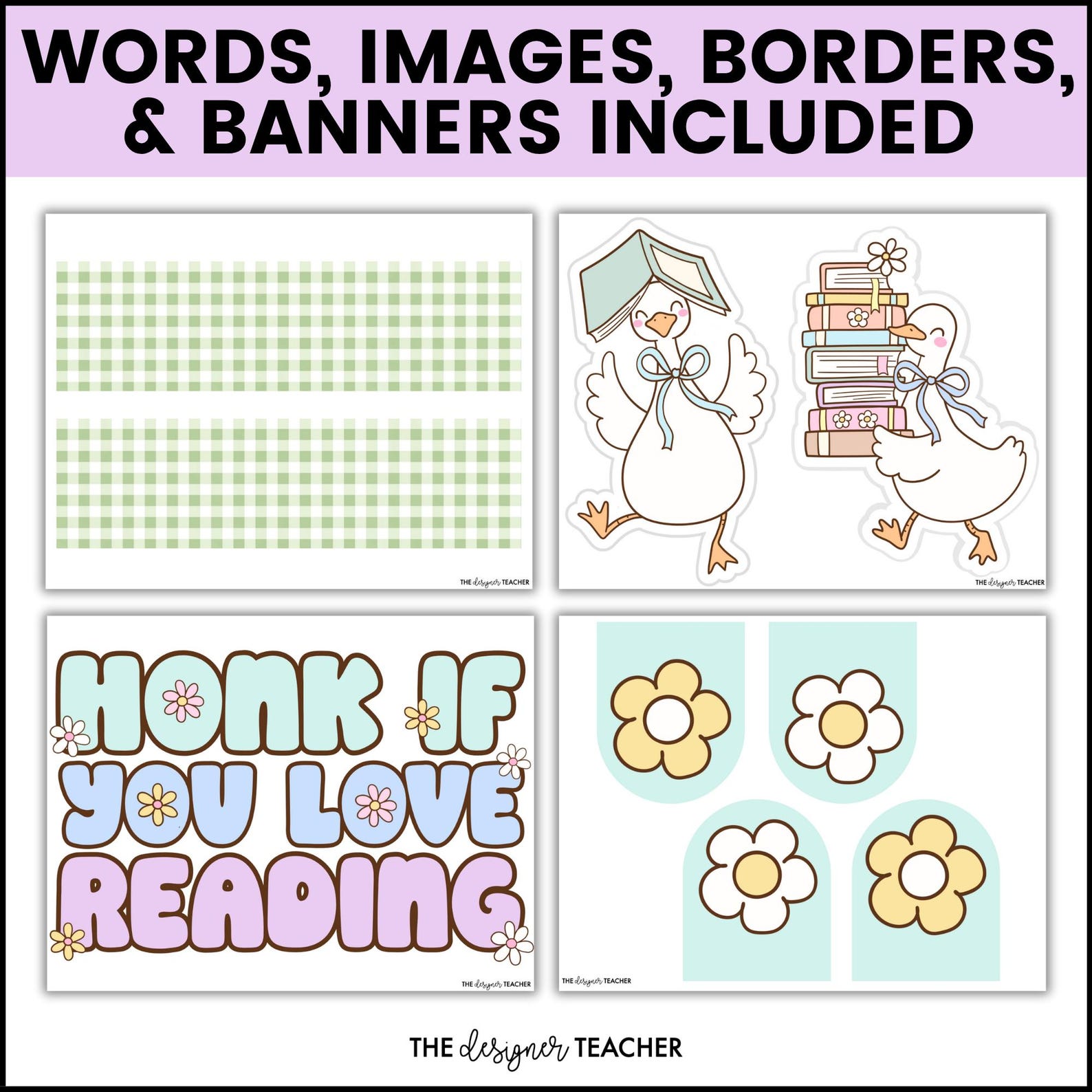 Silly Goose Back to School Reading Library Bulletin Board Kit Set ...
