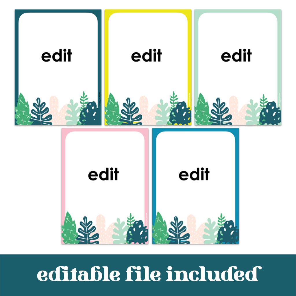 Modern Tropical Jungle Theme 2D and 3D Shapes Posters - Etsy