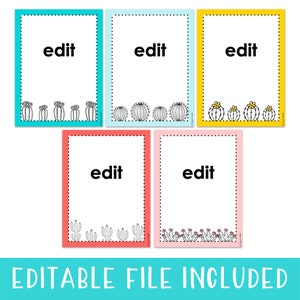 Cactus Theme 2D and 3D Shapes Posters Bright Plant Classroom Decor - Etsy